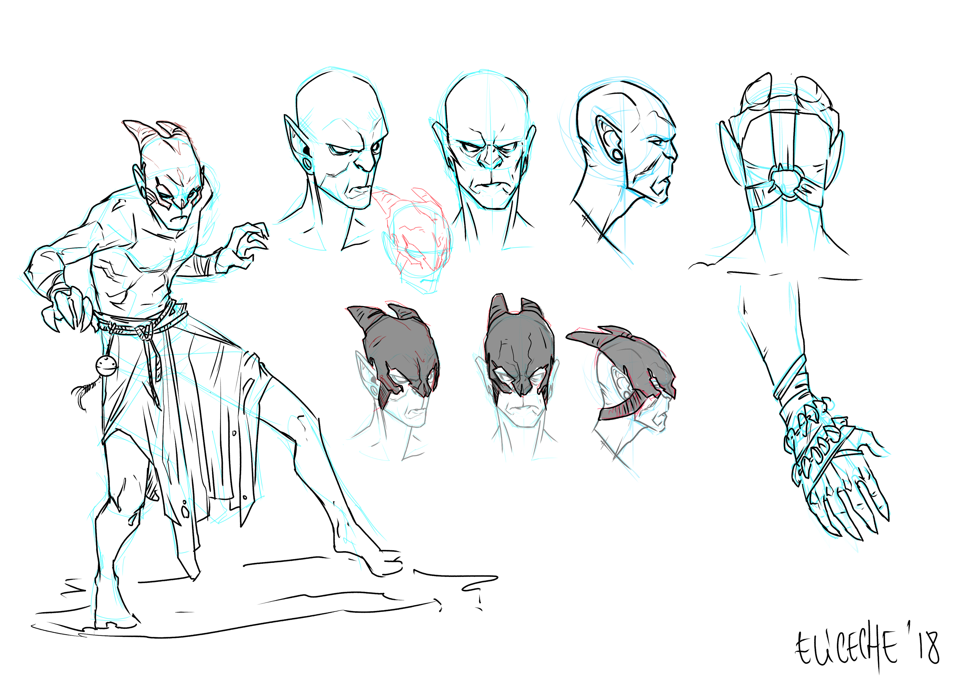 demon warrior drawing